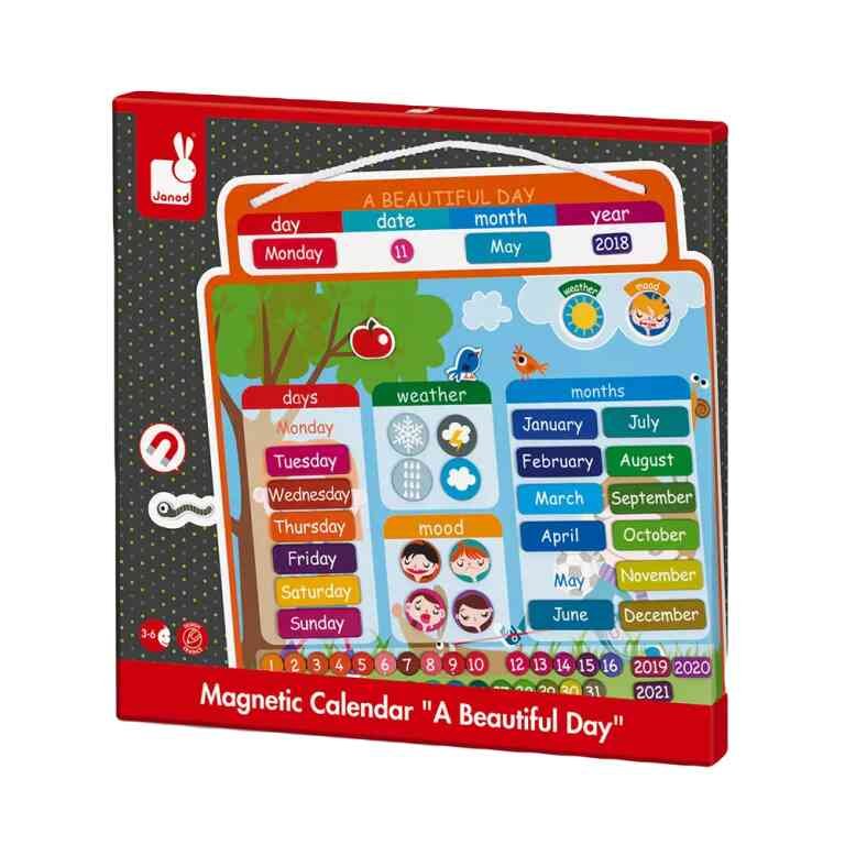 Janod - Magnetic calendar a beautiful day - My Bulle Toys