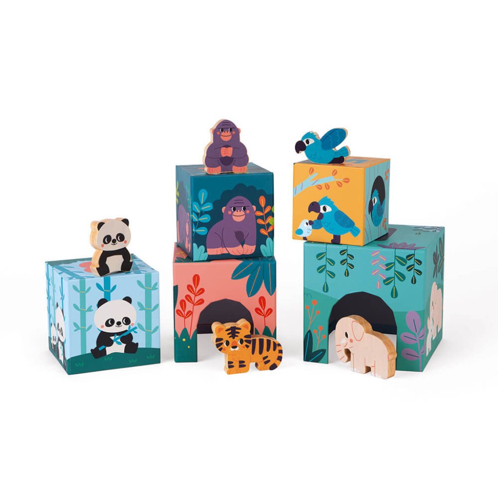 Janod - Pyramid & animal figurines - My Bulle Toys